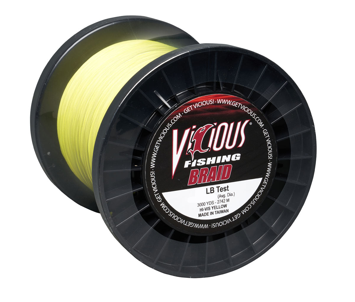 Vicious Standard Yellow Braid - 250 Lb Test – ANGLER'S OUTLET