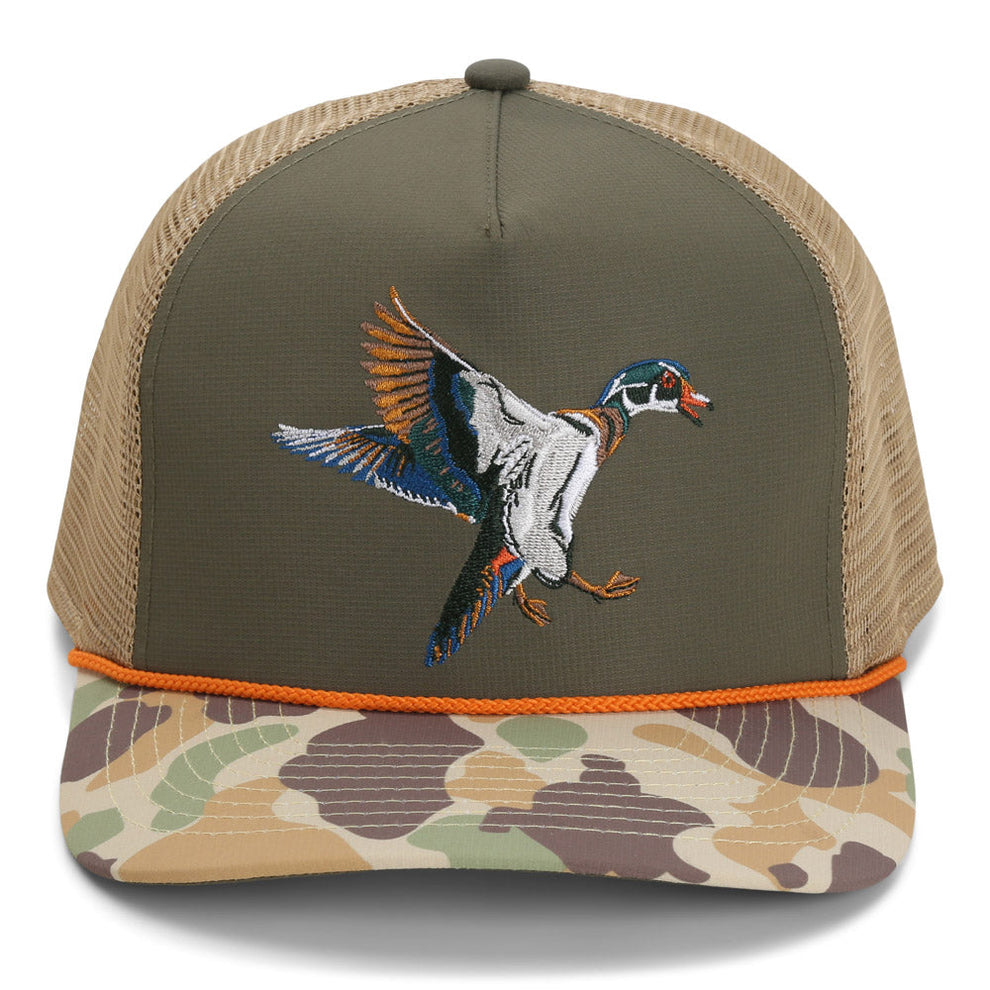 Wood Duck Hat Rope Cap 5-Panel Ridgeline Mesh Back – ANGLER'S OUTLET